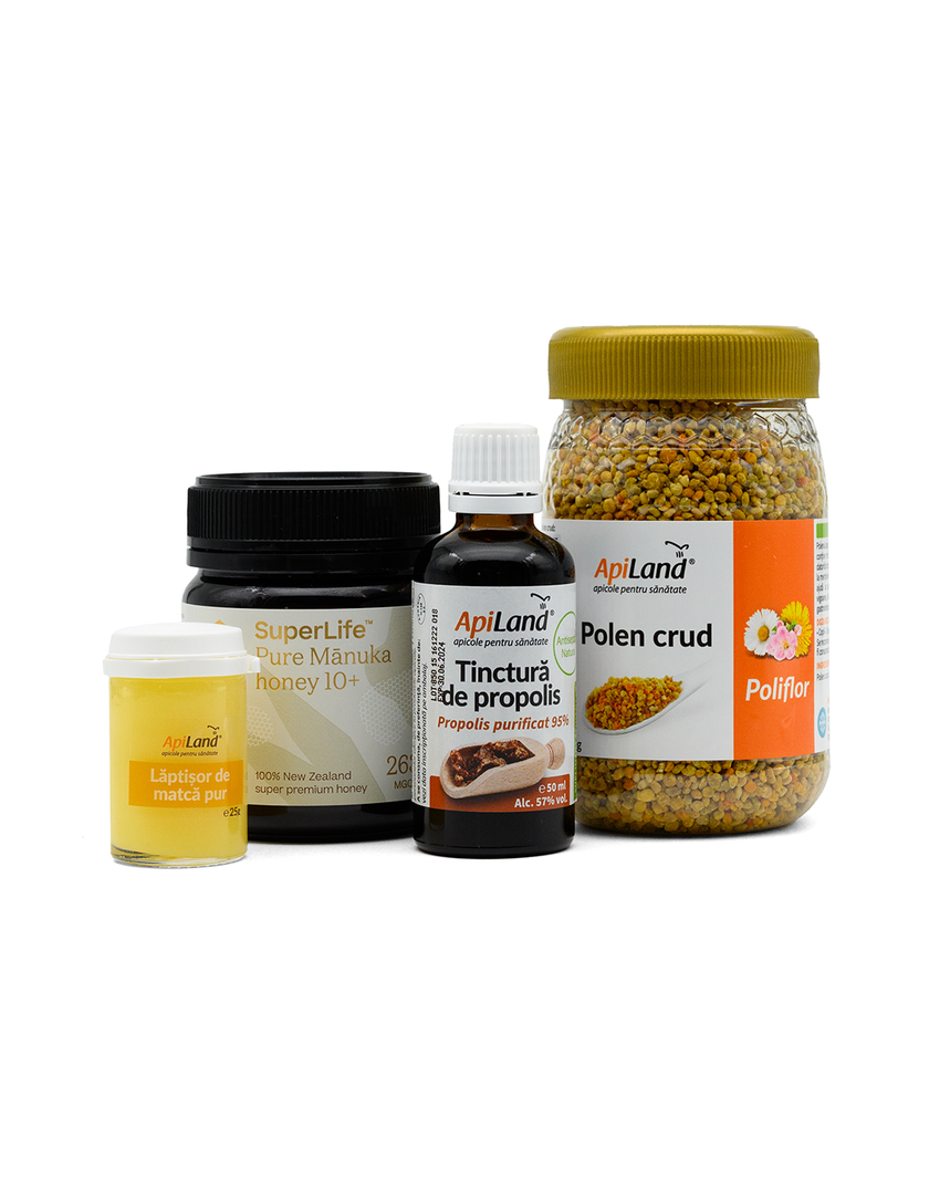 Kit Antiraceala adulti. Pachet cu propolis antiviral, miere de Manuka ...